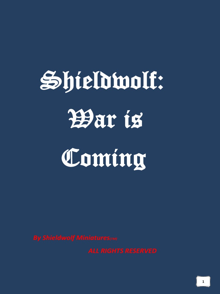 War Is Coming Rules Version 1b1a | PDF | Infantry | Wars & Military