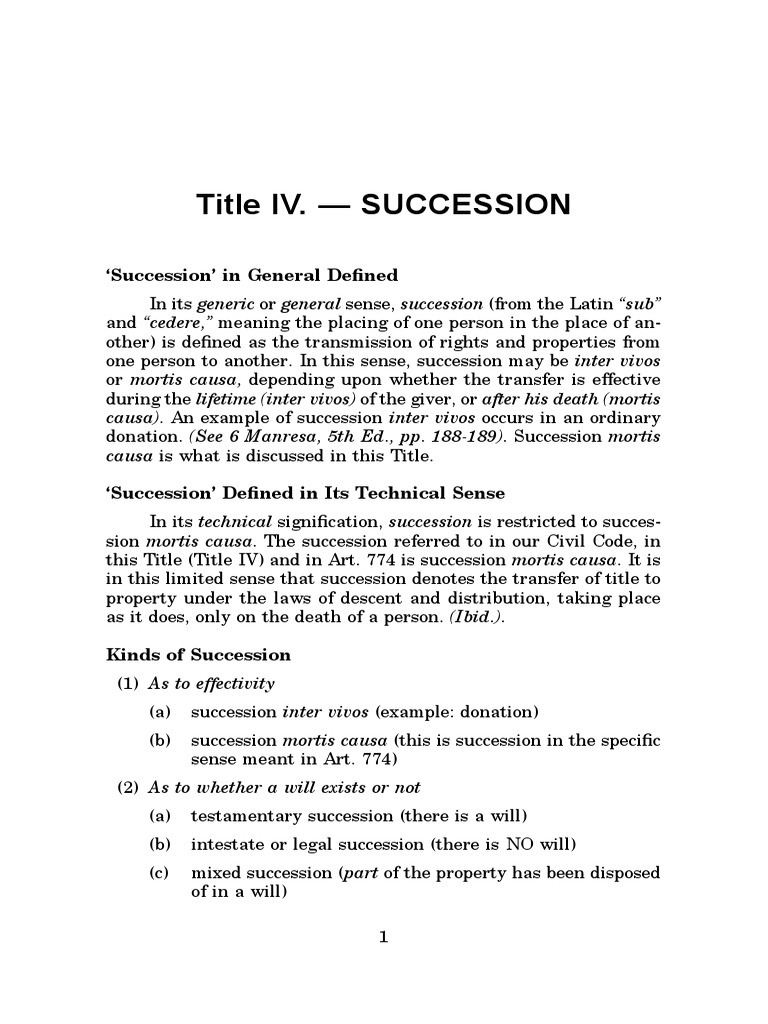 Wills and Succession para Vol 3 | PDF | Law
