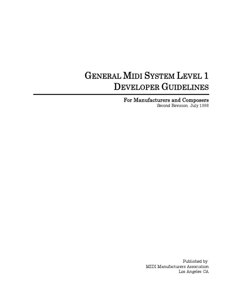 G M S L 1 D G: General Midi System Level 1 | PDF | Computing | Computer Engineering