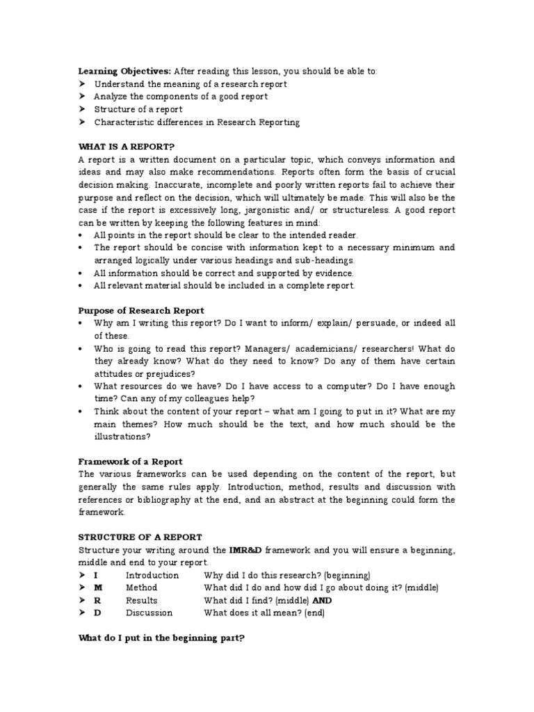 Research Report Writing | PDF | Comma | Writing