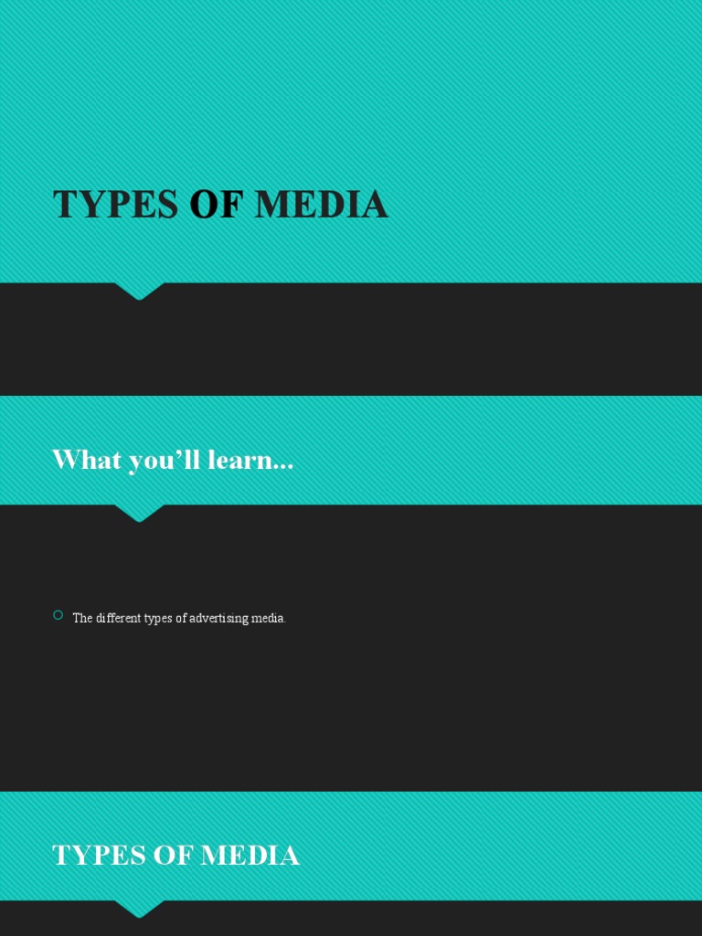 Types of Media | PDF | Mass Media | Newspapers