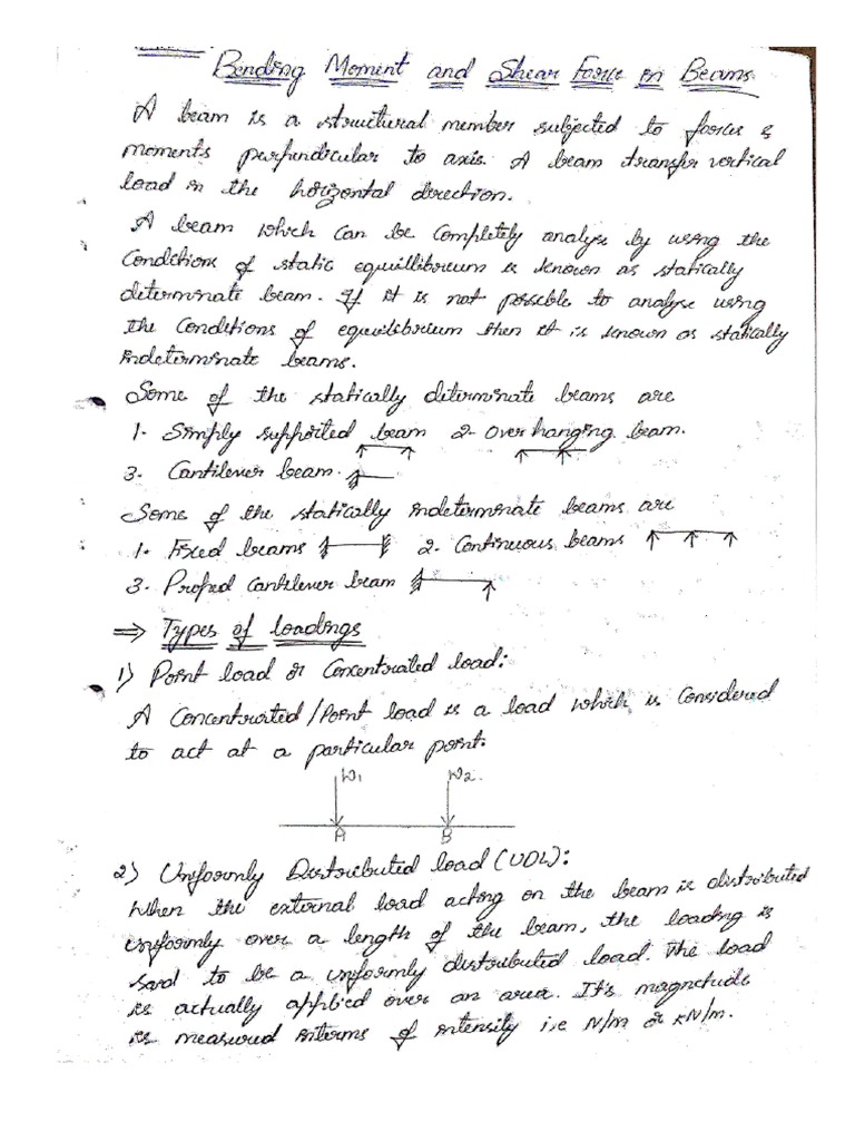 Notes On BMD and SFD Module 3-SOM | PDF