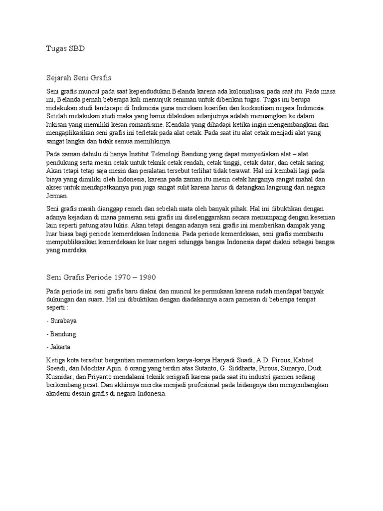 Tugas SBD Seni Grafis | PDF