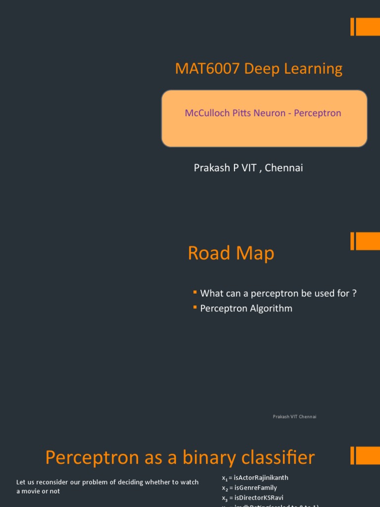MAT6007 Session5 Perceptron Algorithm | PDF | Artificial Intelligence | Intelligence (AI ...