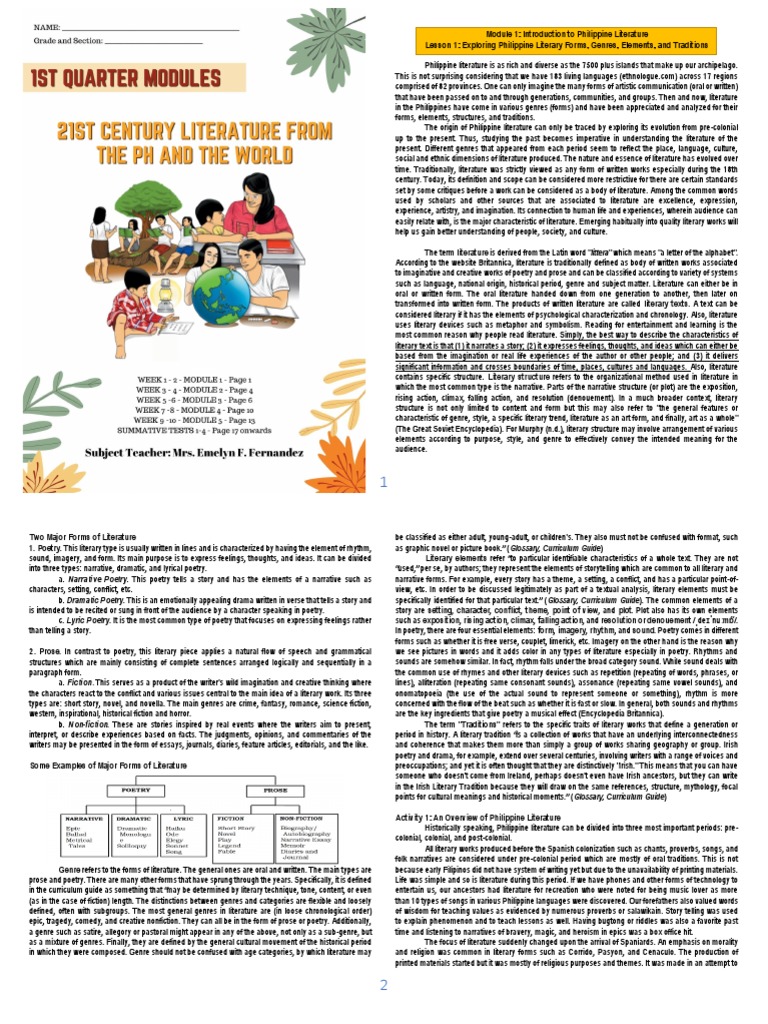 Complete Quarter 1 Modules and Selected Activities | Download Free PDF ...