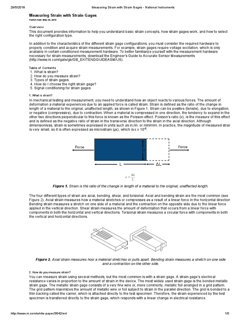 Strain Gage Measurement Guide | PDF | Electrical Resistance And ...