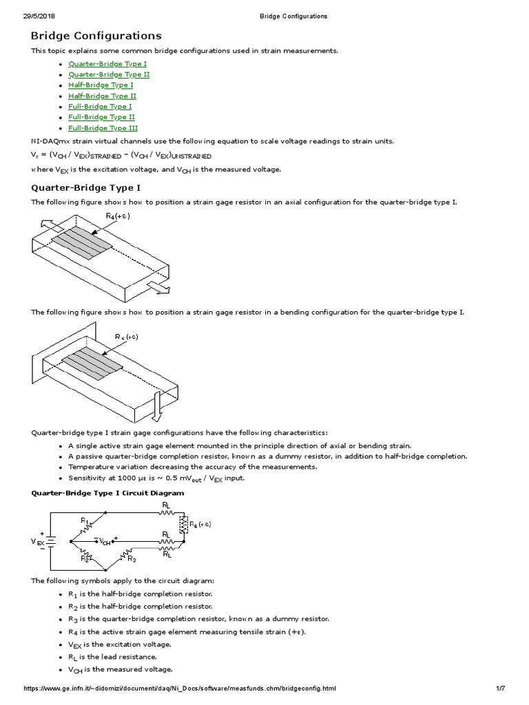 Bridge Configurations | PDF | Resistor | Electrical Resistance And ...