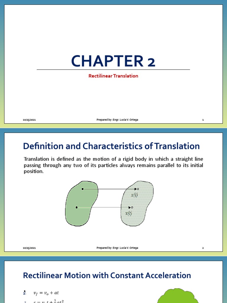 Chapter 2 | PDF | Velocity | Acceleration