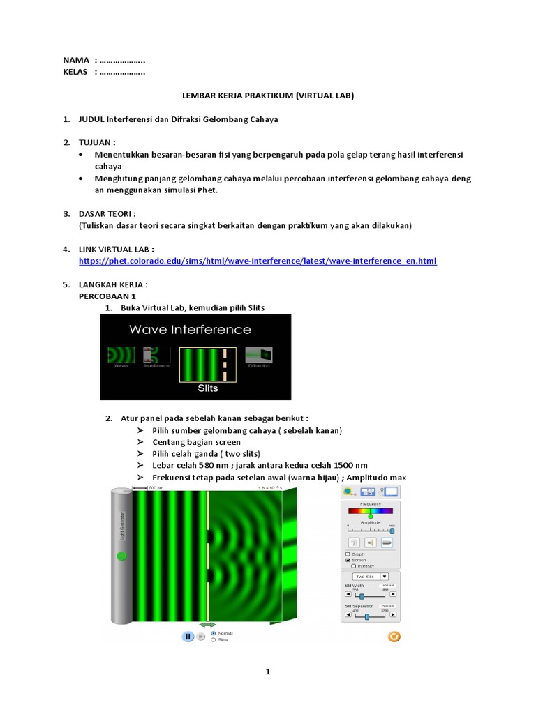 LKS Uprak Fisika Interferensi Difraksi | PDF | Sains & Matematika