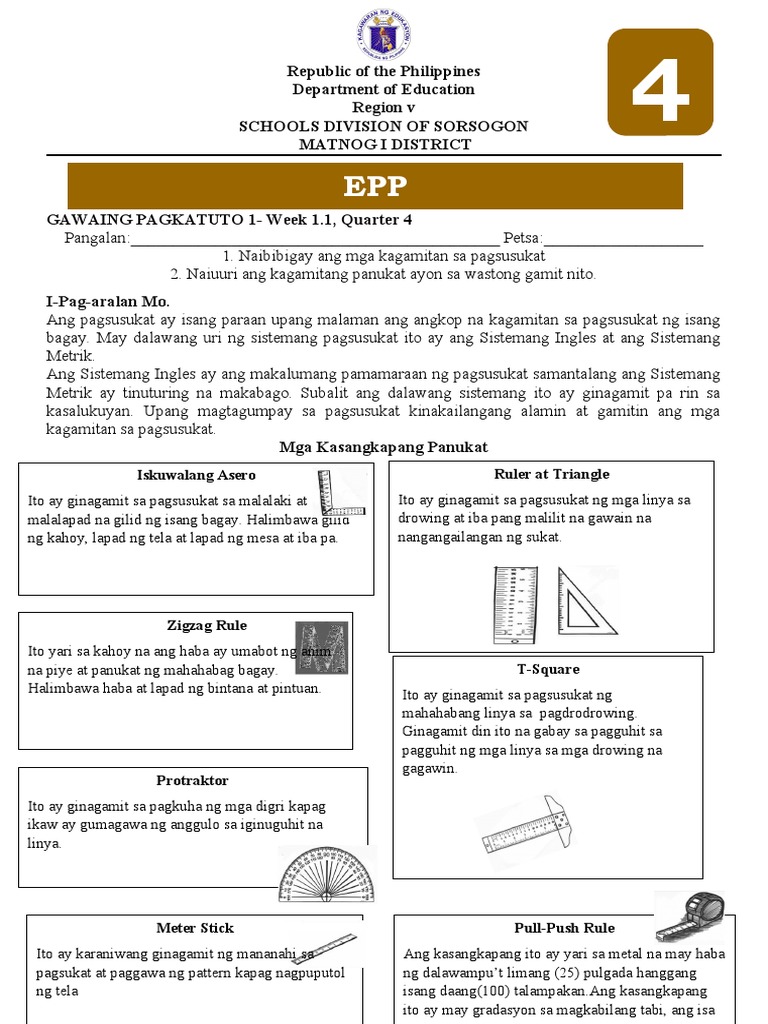 EPP4 Q4Week1 | PDF EPP4 Q4Week1 | PDF