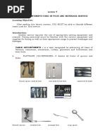 Module 1 (Table Appointment) | PDF | Tableware | Spoon