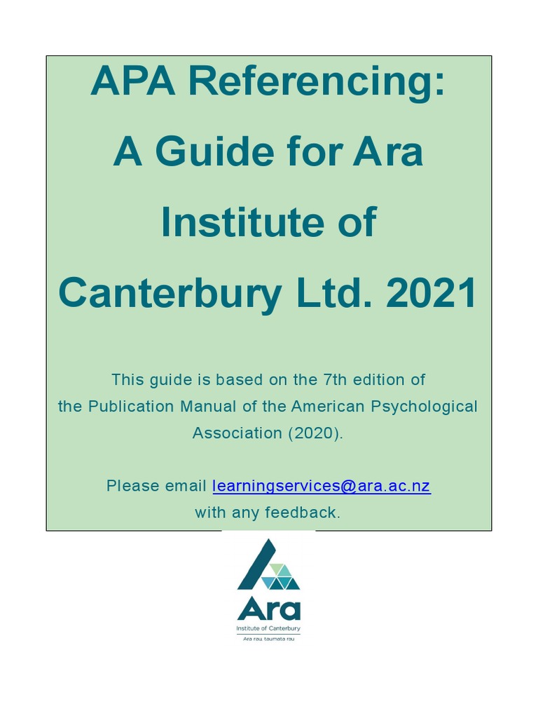 APA 7th Referencing Guide | PDF | Digital Object Identifier | Hyperlink