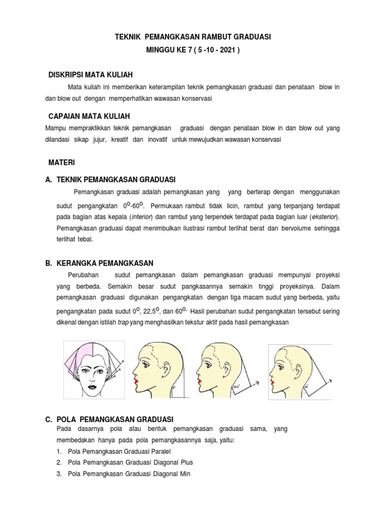 Teknik Pemangkasan Rambut Graduasi | PDF