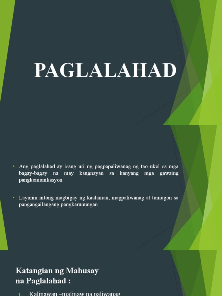 Paglalahad | PDF