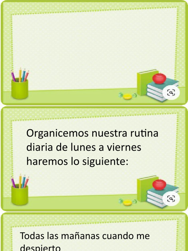 Rutina Diaria | PDF | Relaciones personales, crianza y desarrollo personal