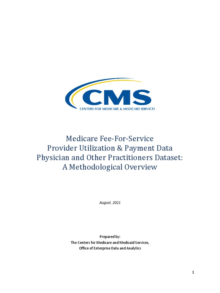 MUP PHY RY21 20210819 Methology | PDF | Medicare (United States) | Fee ...