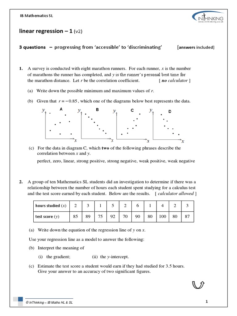Linear Regression - 1: Answers Included) | PDF | Regression Analysis | Linear Regression