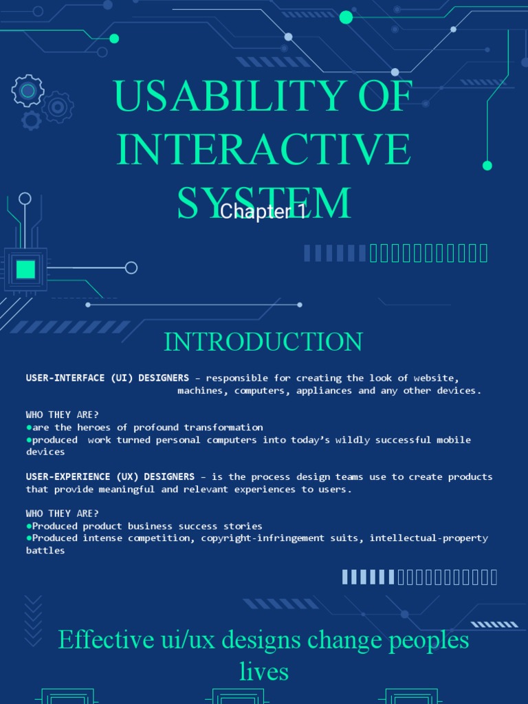 HCI Chapter 1 | PDF | Usability | User Interface