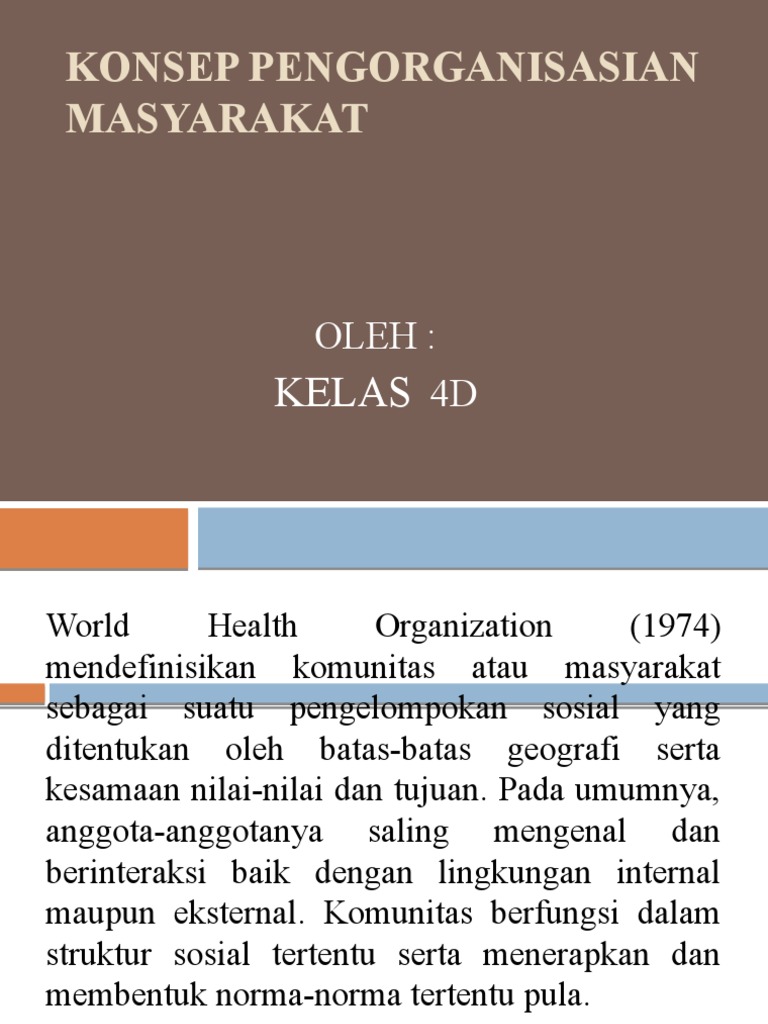 Konsep Pengorganisasian Masyarakat | PDF