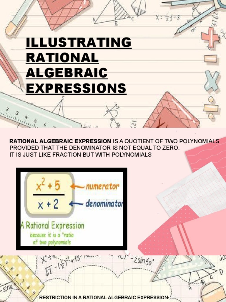 Illustrating Rational Algebraic Expressions | PDF | Rational Number ...