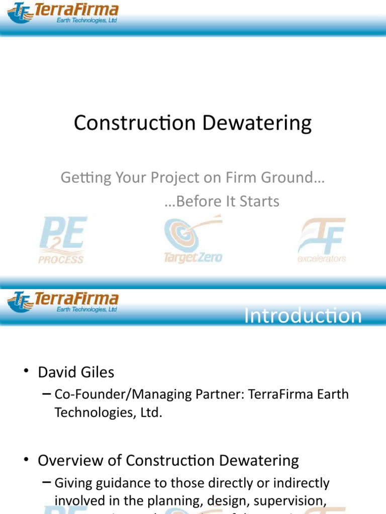 Construction Dewatering Overview | PDF | Deep Foundation | Aquifer