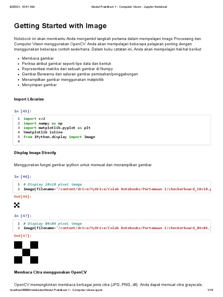 Panduan Dasar Computer Vision dengan OpenCV | PDF
