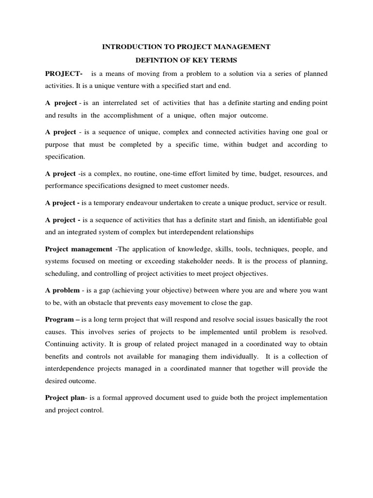 Introduction To Project Management PDF | PDF | Risk | Project Management