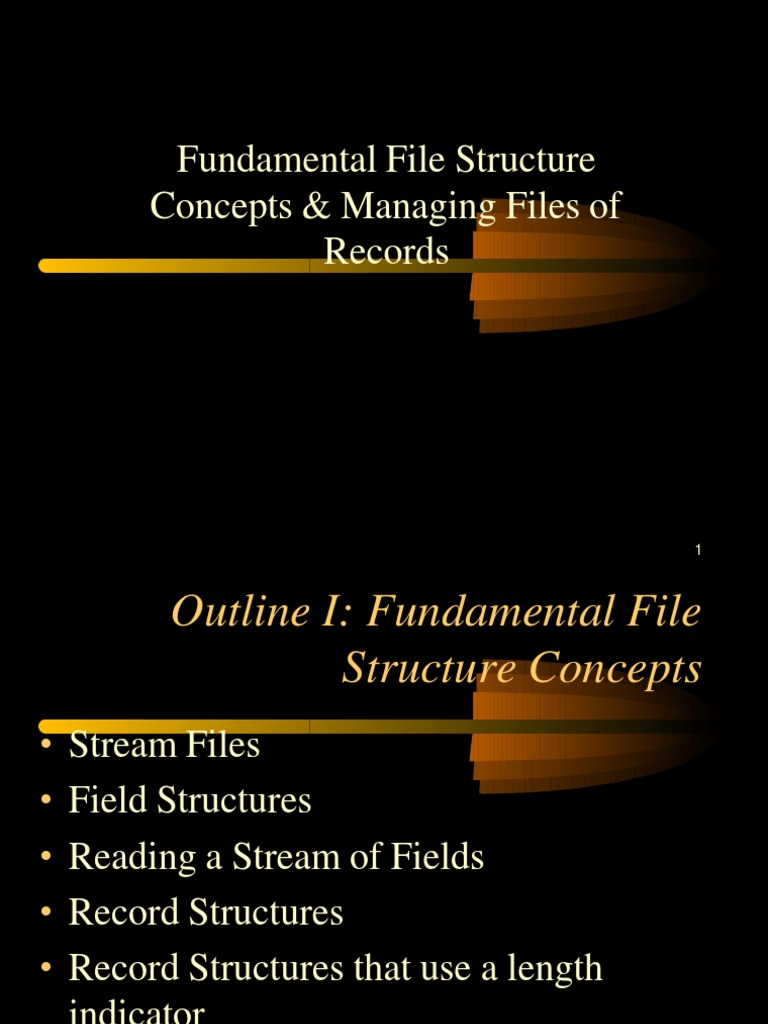 Fundamental File Structure Concepts And Managing Files Of Records Pdf File System Computer File