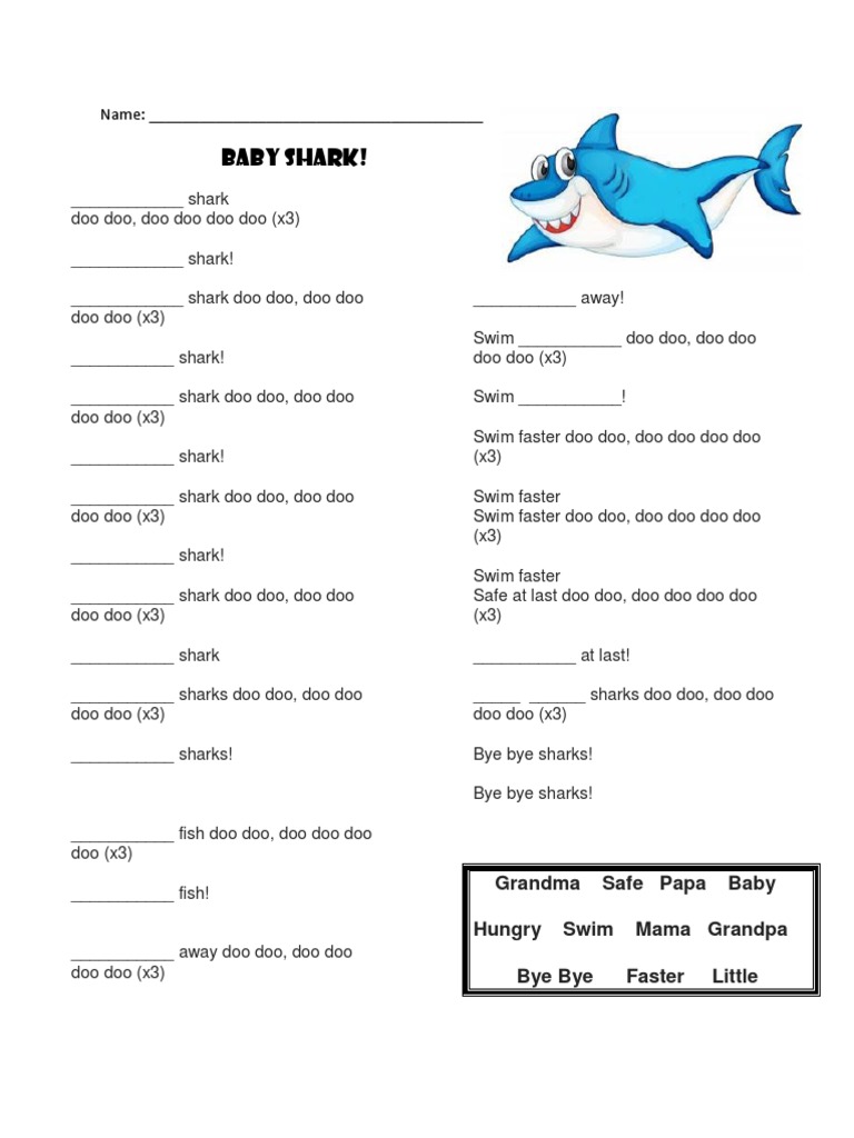 Baby Shark Lyrics WKST | PDF