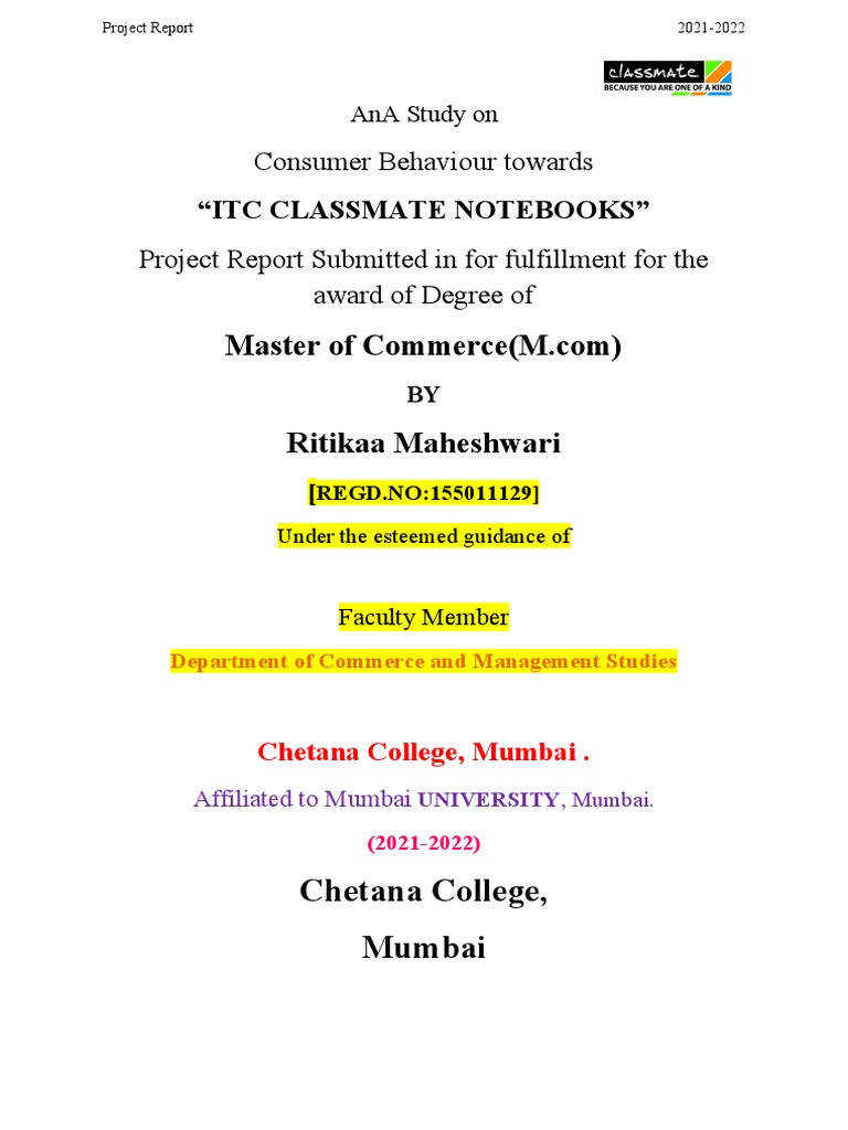 Itc Project 2 | PDF | Notebook