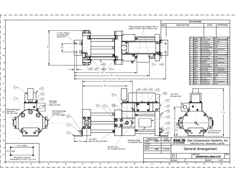 Seal Gas Booster Pump Drawing | PDF