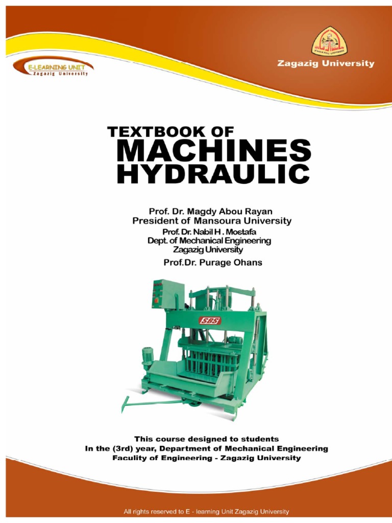 Hydraulic Machines Textbook | PDF | Turbine | Turbomachinery