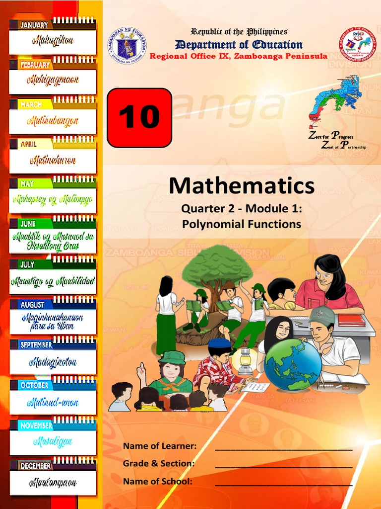 Math10 Q2 Module 1 | PDF | Polynomial | Function (Mathematics)