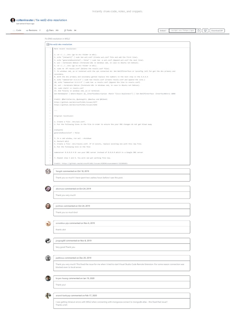 Fix DNS Resolution in WSL2 | PDF | Software | Network Architecture