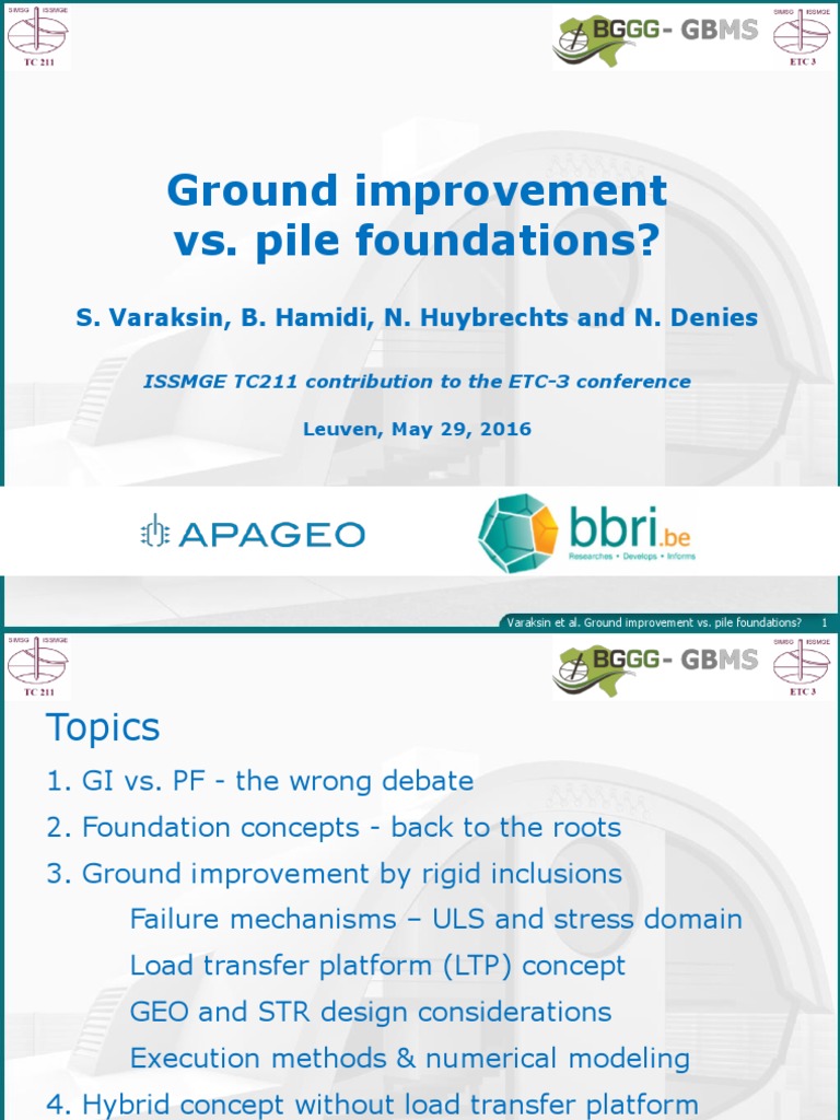 Rigid Inclusions for Ground Improvement: Failure Mechanisms, Design ...