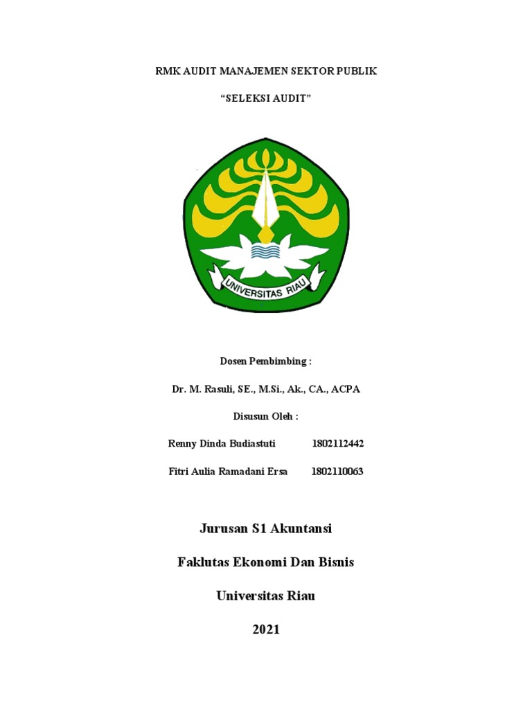 Kel 8 RMK Seleksi Audit | PDF