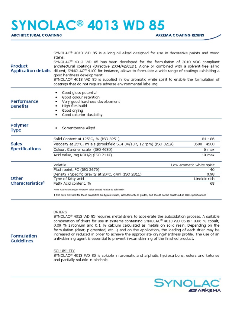 Synolac 4013 WD 85 | PDF | Medical Device | Materials