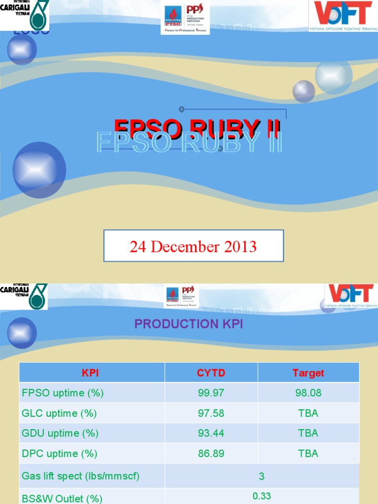 Presentation - Ruby II - Fso Bd01 - Fpso Lam Son | PDF | Pump | Oil Tanker