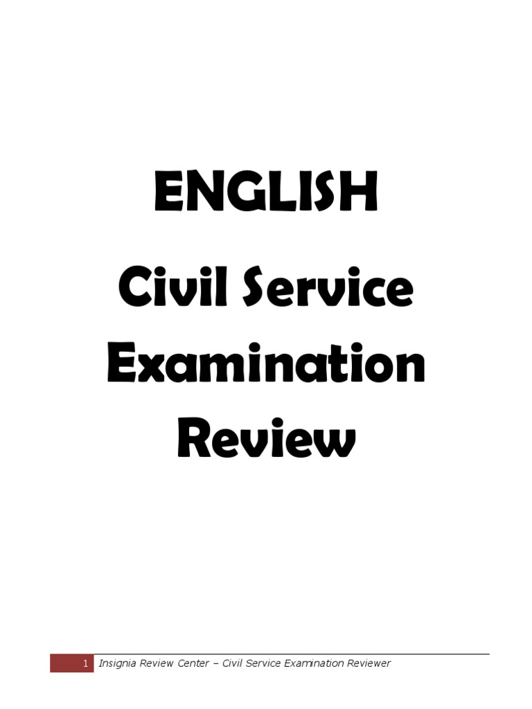 English Reviewer For CSE Part 1 | PDF | Noun | Plural