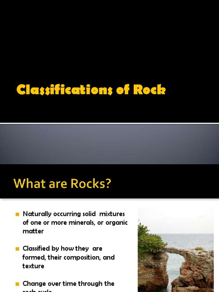 Week 2 Classification of Rocks | PDF | Sedimentary Rock | Rock (Geology)