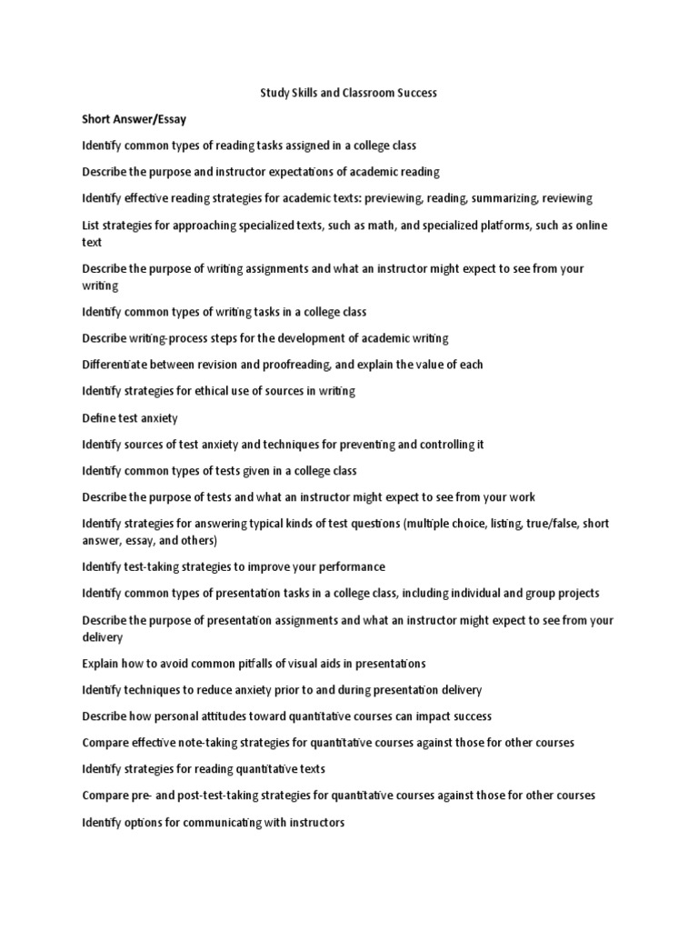 Study Skills for Academic Success | PDF | Academic Dishonesty ...