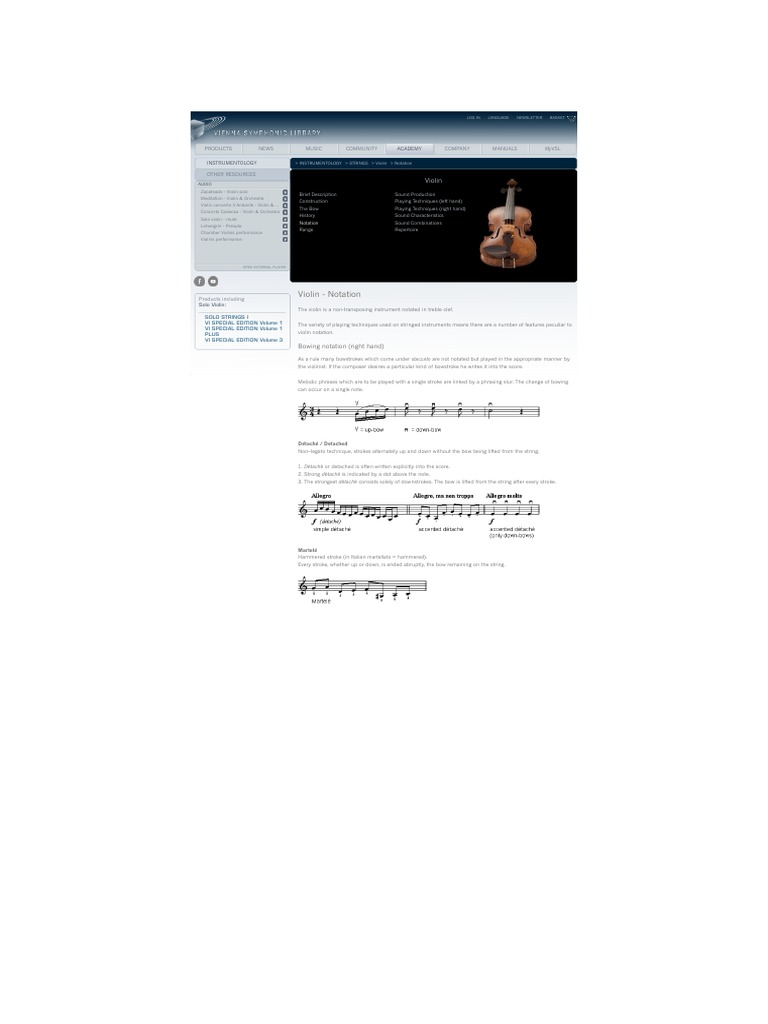 Violin notation guide | PDF | Violin | String Instruments