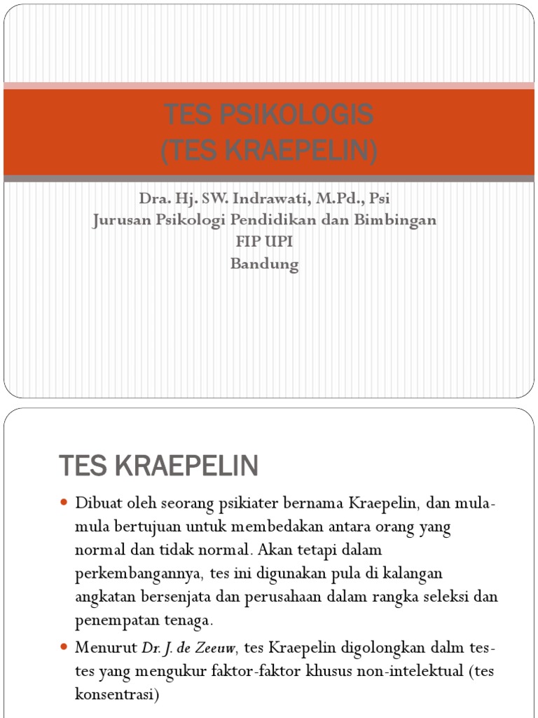 Tes Kraepelin | PDF Tes Kraepelin | PDF