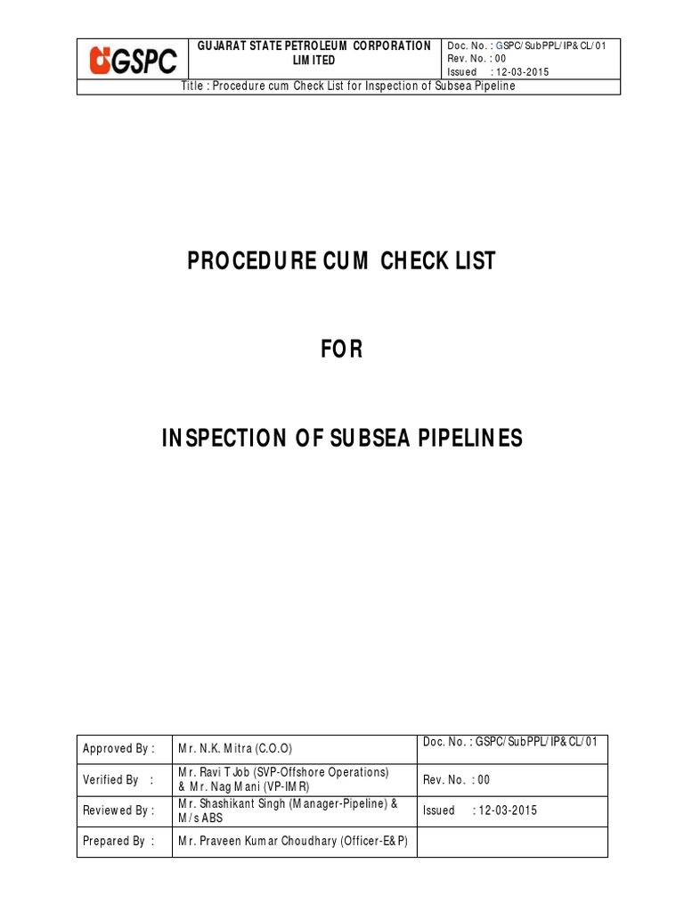 Subsea Pipeline Inspection | PDF | Pipeline Transport | Subsea (Technology)