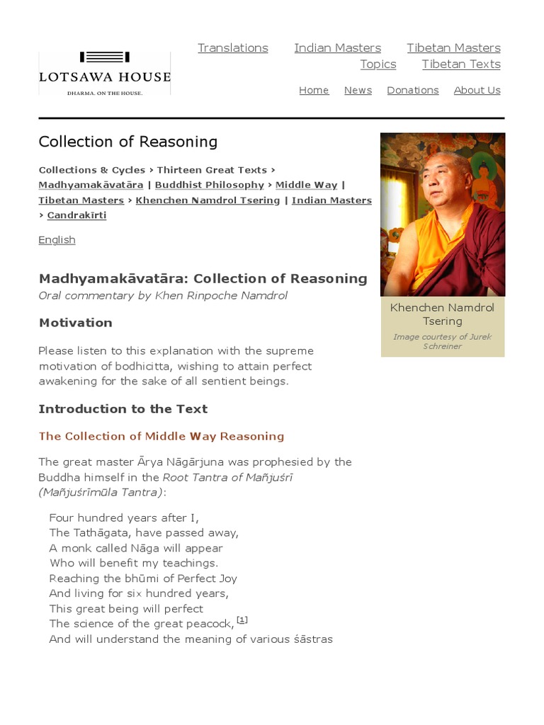 Collection of Reasoning - Lotsawa House | PDF | Śūnyatā | Indian Religions