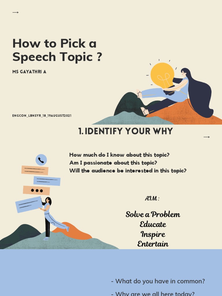 How To Pick A Speech Topic | PDF