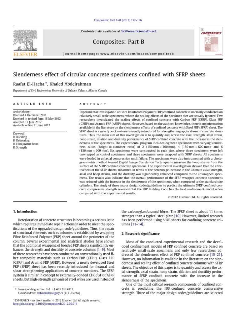 Composites: Part B: Raafat El-Hacha, Khaled Abdelrahman | Descargar ...