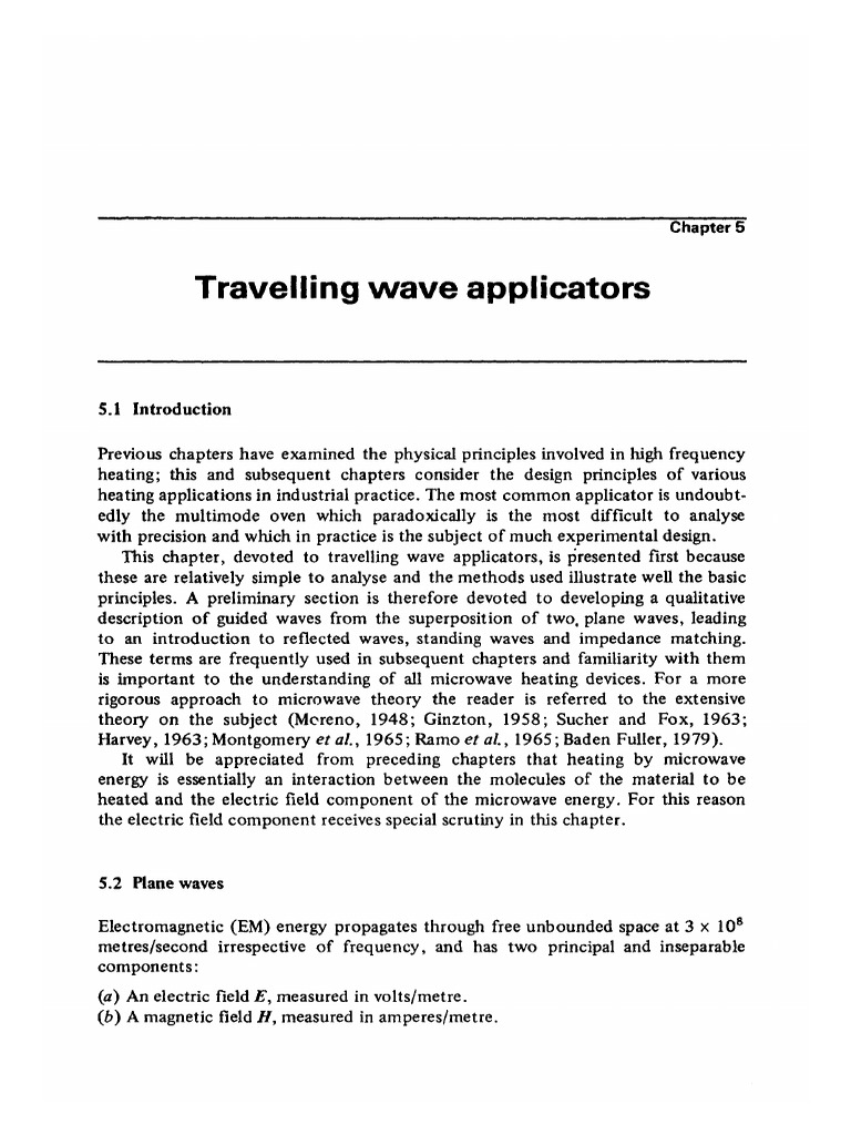 Travelling Wave Applicators | PDF | Waveguide | Waves