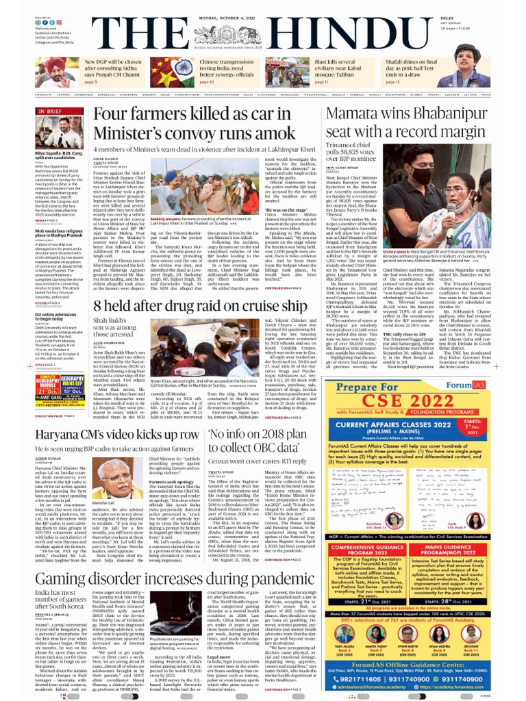 The Hindu E-Paper 04-10-2021 | PDF
