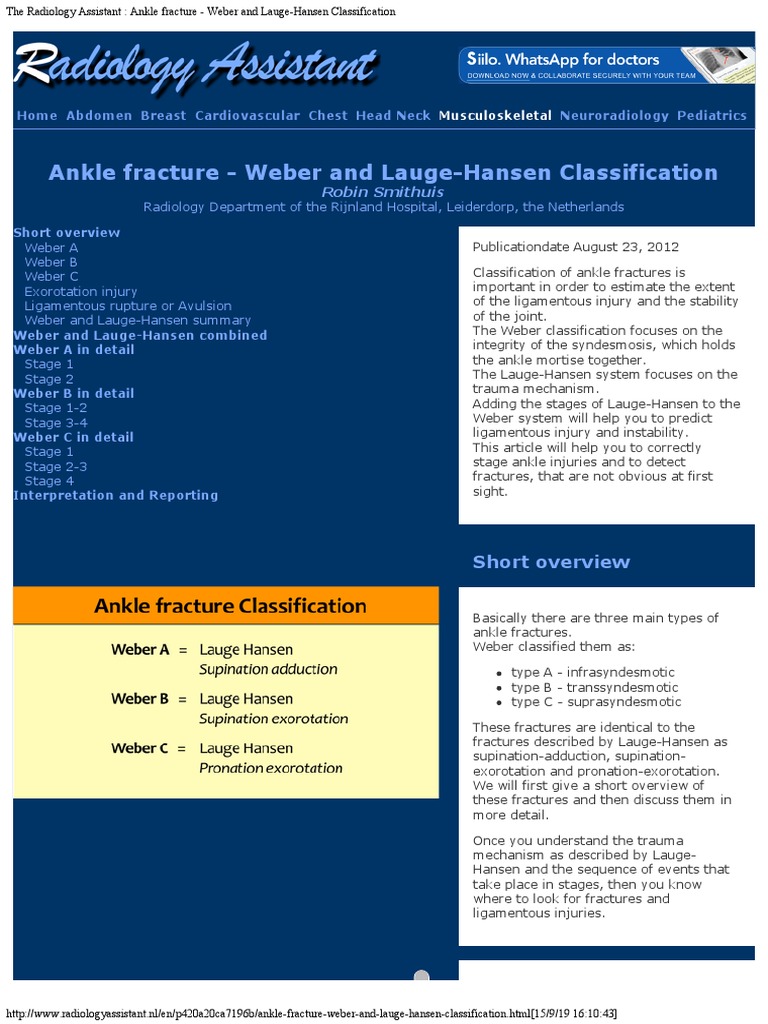 The Radiology Assistant - Ankle Fracture - Weber and Lauge-Hansen ...